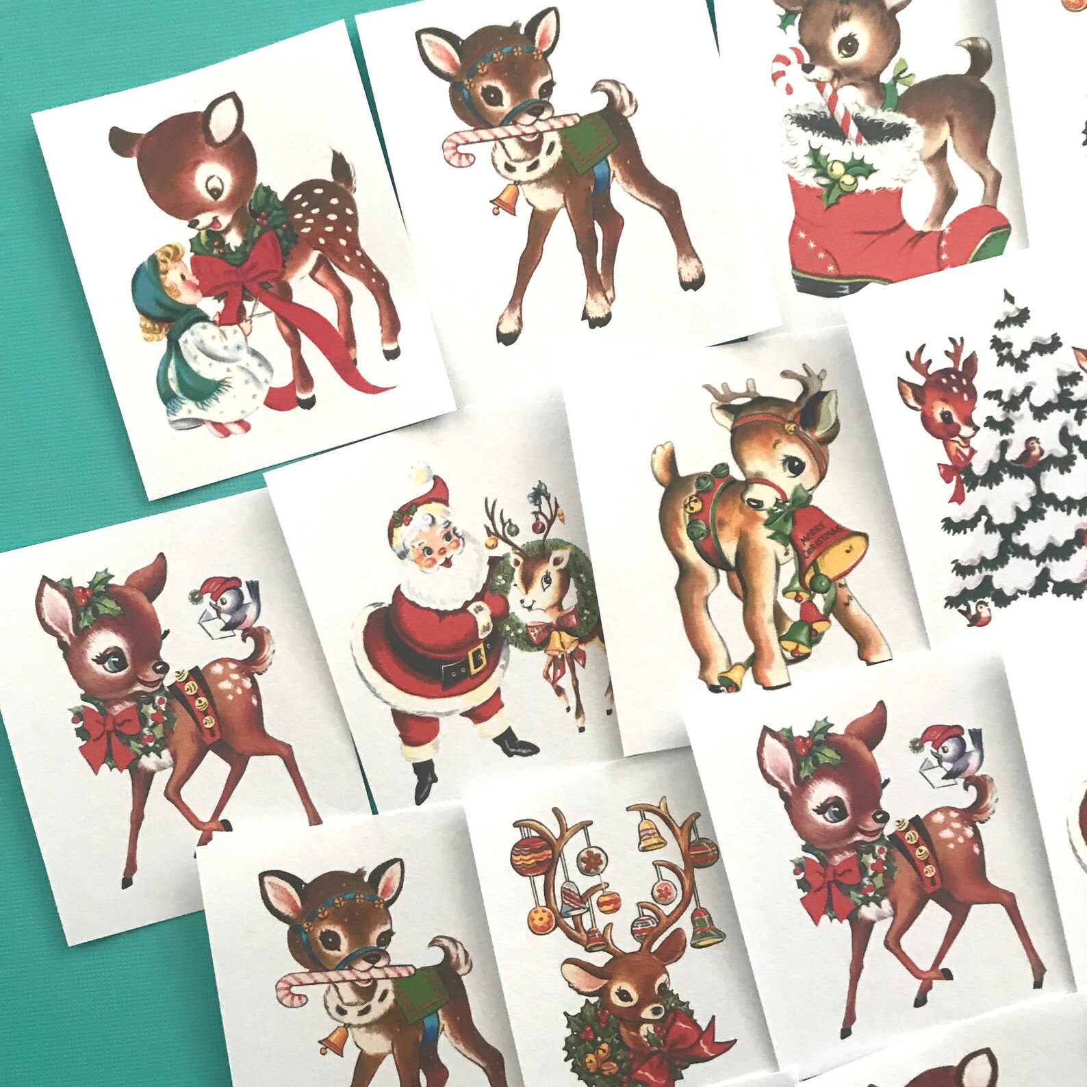 Deer Stickers Set of 16 Handmade Stickers Vintage - Etsy