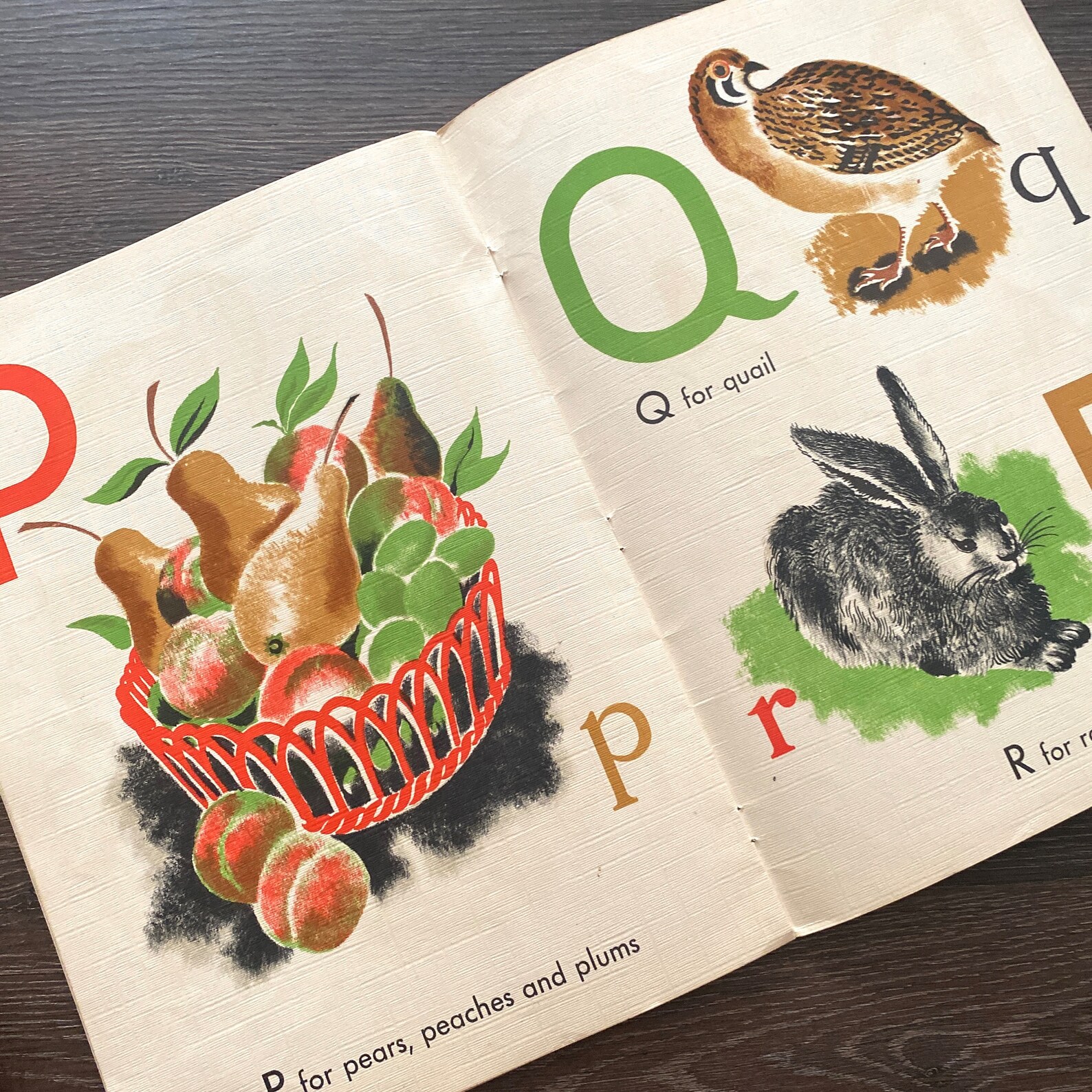 Vintage ABC Alphabet Picture Book - Children's Book, 1930s Whitman Book ...