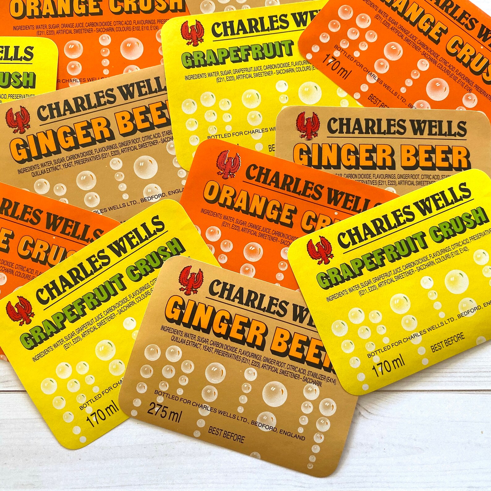 Vintage Soda Labels Set of 6 Vintage Labels NOS Labels - Etsy