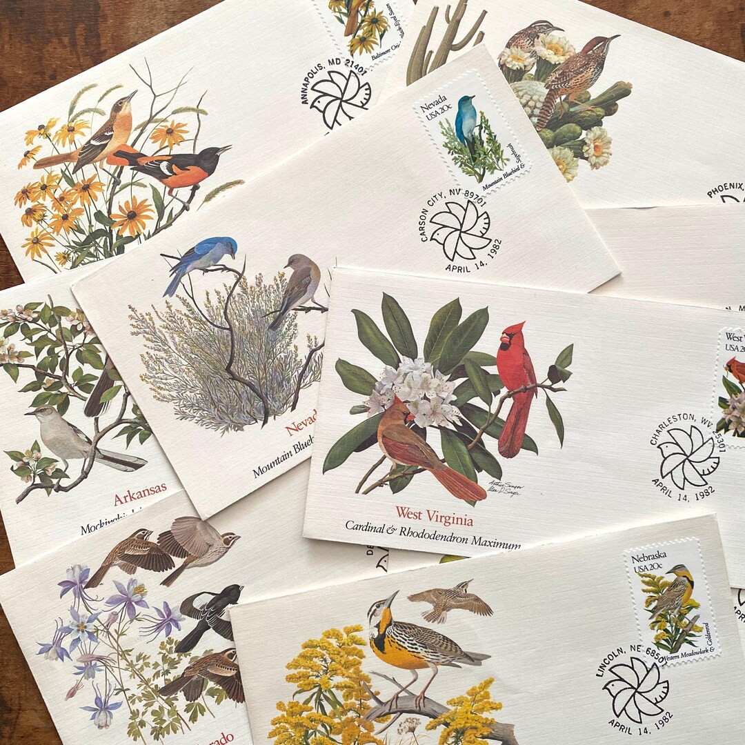 Vintage Bird Envelopes - Choose State - Paper Ephemera, Crafting ...