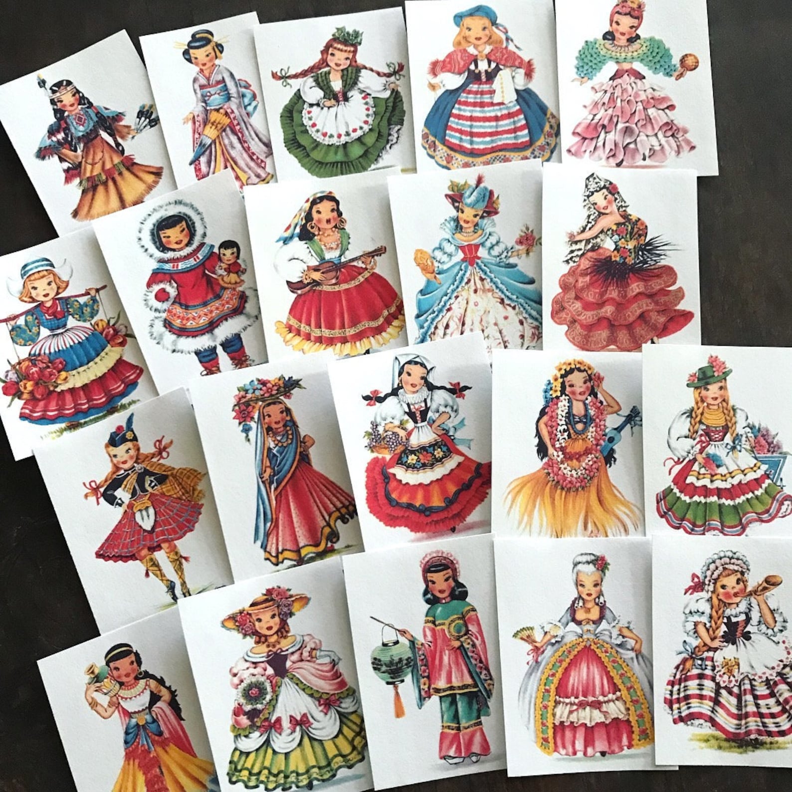 Vintage Ladies Stickers Set of 20 Handmade Stickers - Etsy