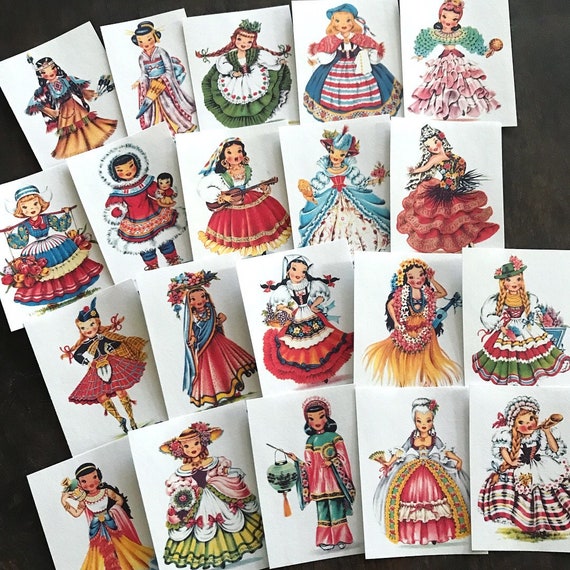 Vintage Ladies Stickers Set of 20 Handmade Stickers - Etsy