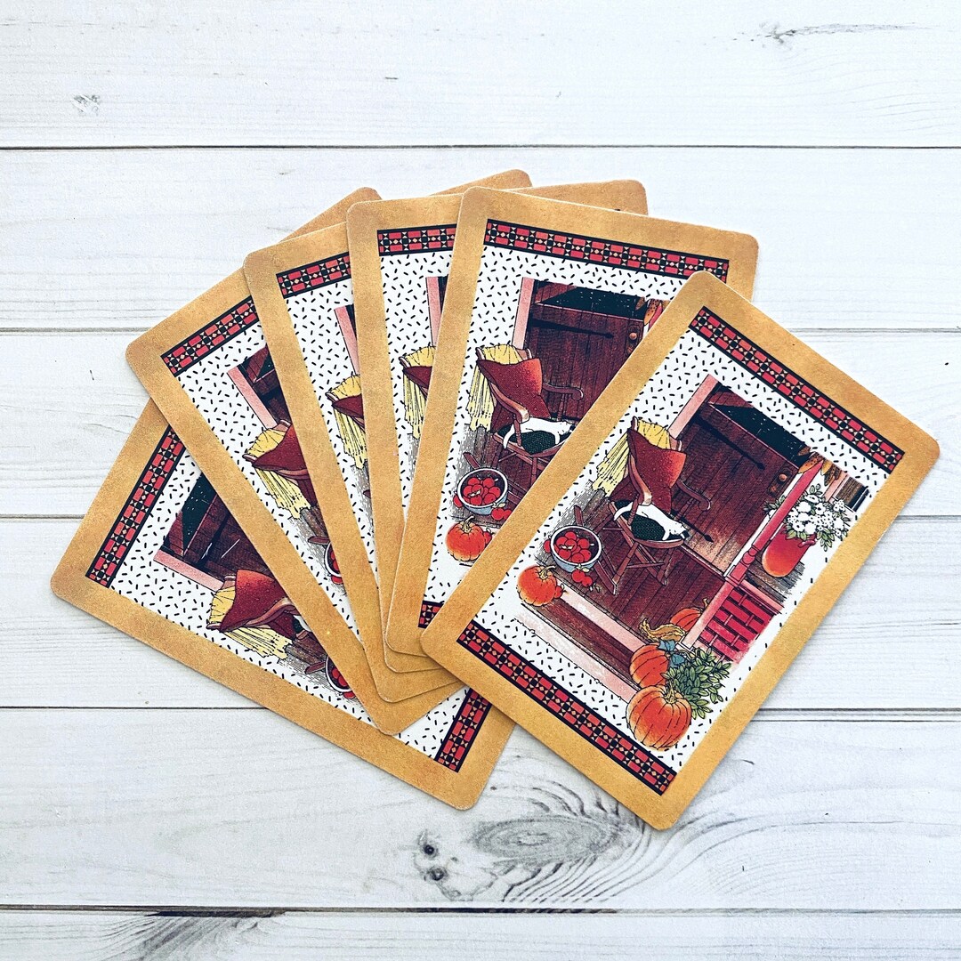 Vintage Playing Cards - Set of 6 - Vintage Cards, Landscape Cards ...