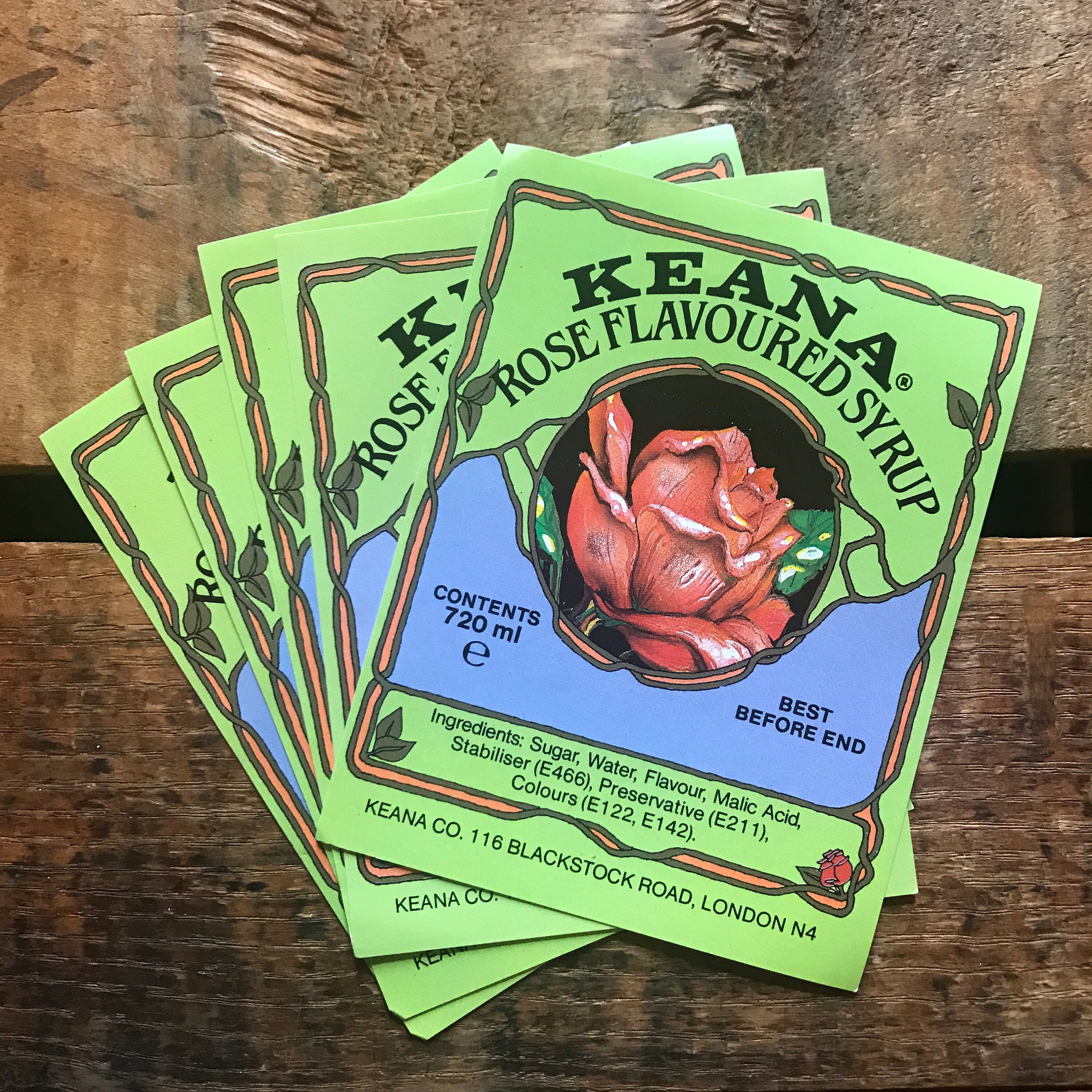 Vintage Rose Labels Set of 5 Vintage Labels NOS Labels | Etsy