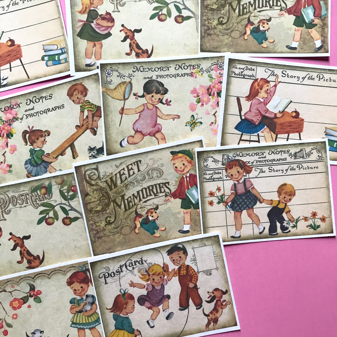 Children Scrapbooking Stickers Set of 18 Handmade - Etsy