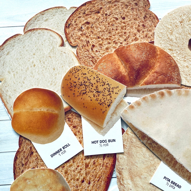 Vintage 1990s Bread Die Cut - Select Option - School Dietary Flash Card ...