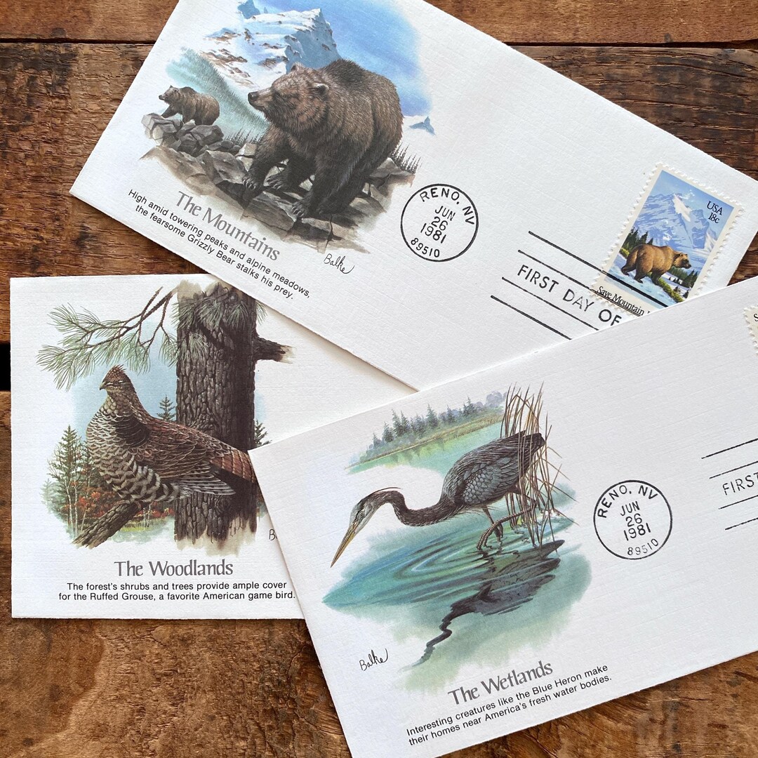 Vintage Unused 1980s First Day Issue Envelopes - Set of 3 - Paper ...