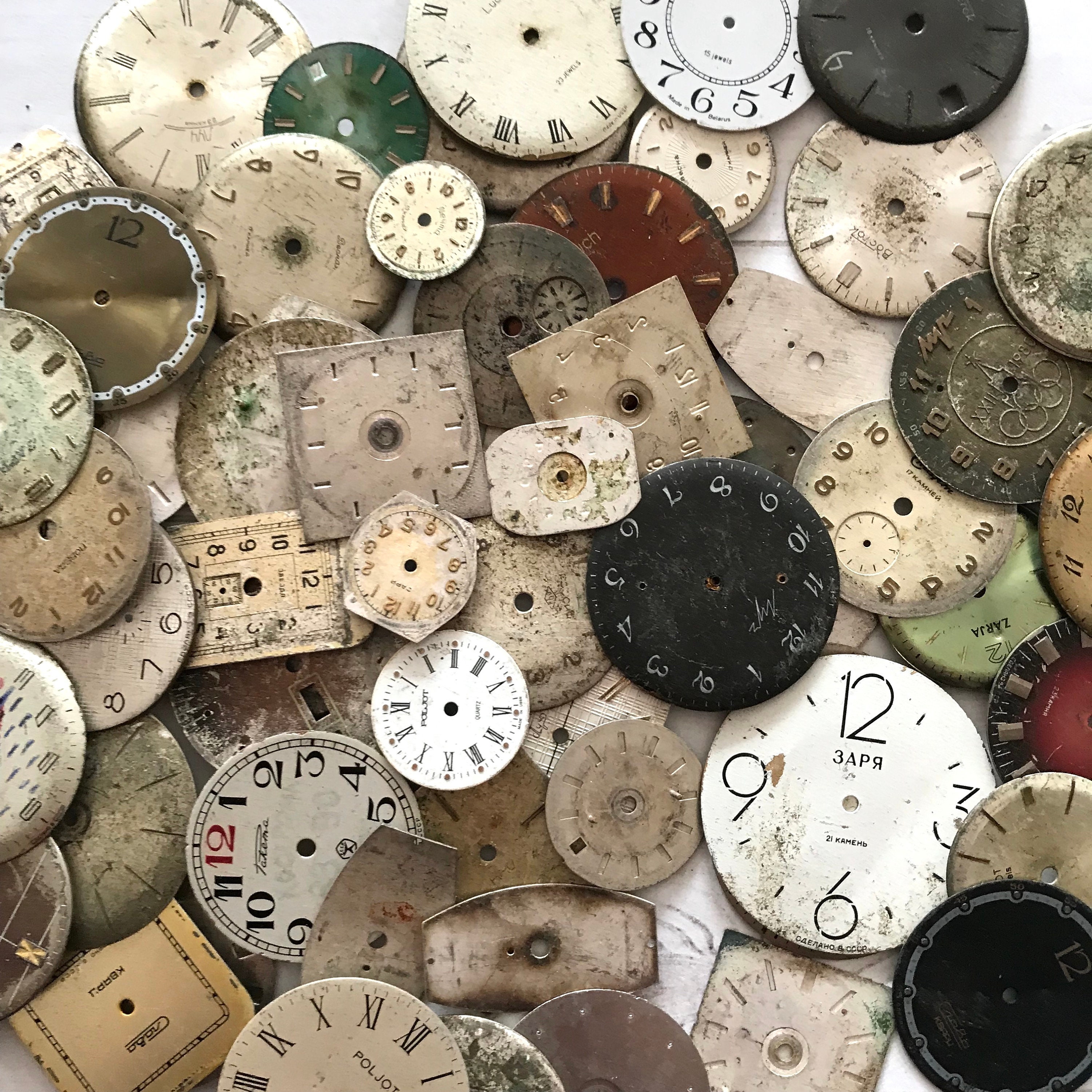 Vintage Watch Face Dials Set of 20 Old Watch Parts Junk | Etsy