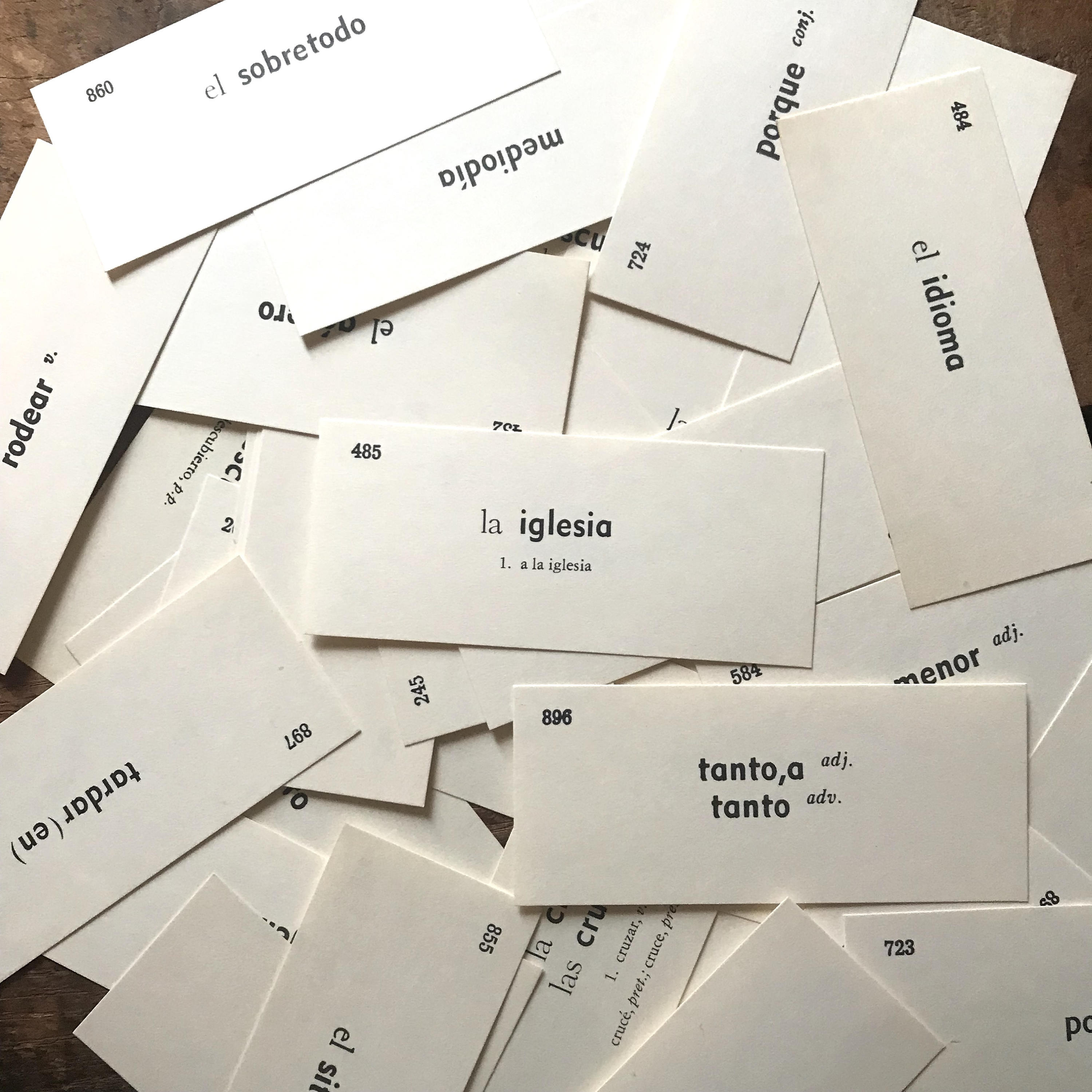 Vintage Spanish Vocabulary Cards Random Set of 25 Junk - Etsy