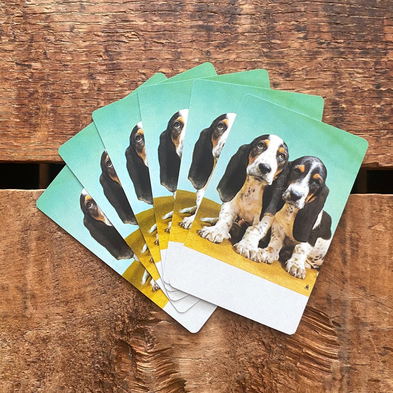 Vintage Basset Hound Dogs Playing Cards - Set of 6 - Etsy