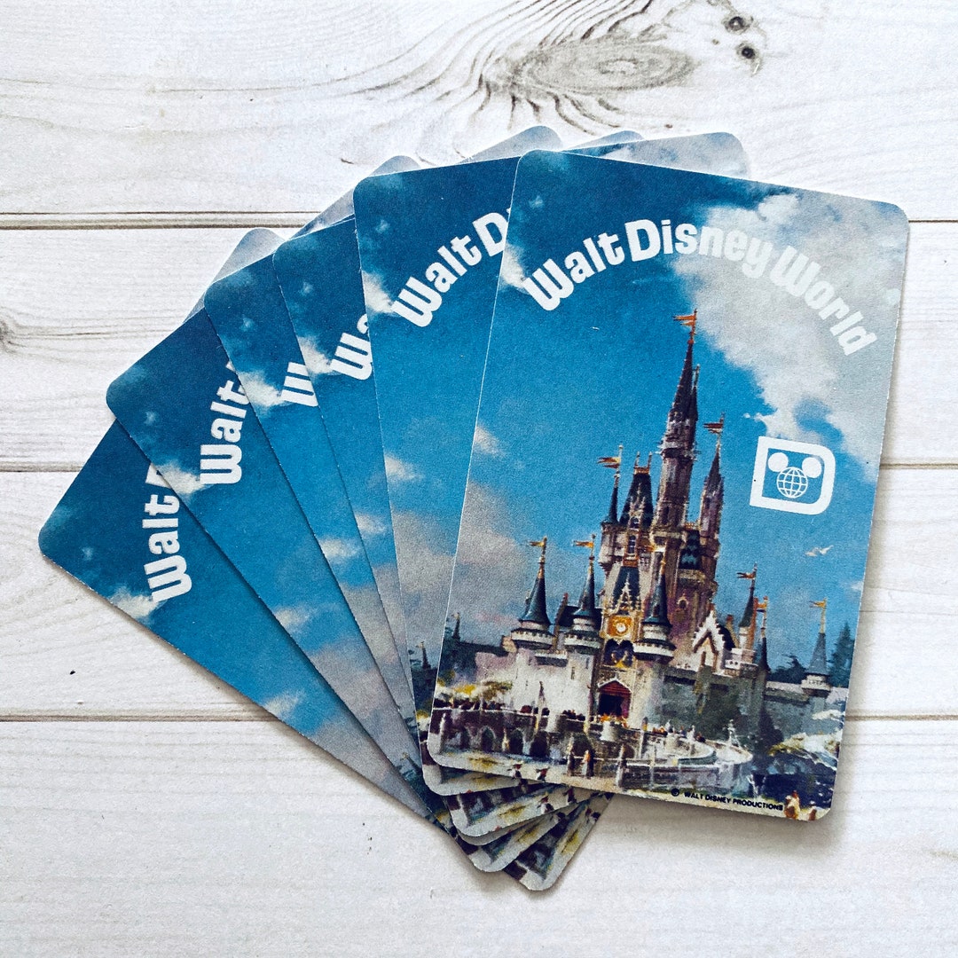 Vintage Walt Disney World Playing Cards - Set of 6 - Etsy