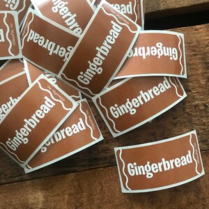 Gingerbread Labels - Set of 25 - Scrapbooking Labels, Bakery Labels ...