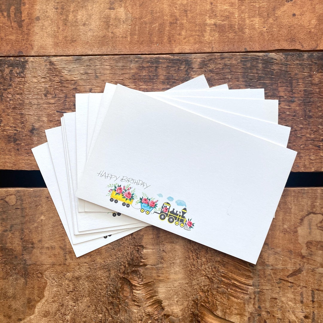 Vintage Happy Birthday Note Cards - Set of 10 - Stationery, Writing ...