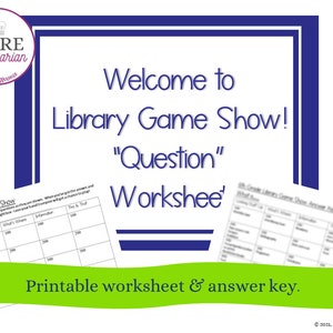 Library Skills Assessment Game Bundle for Grades 2-6 | End of Year ...
