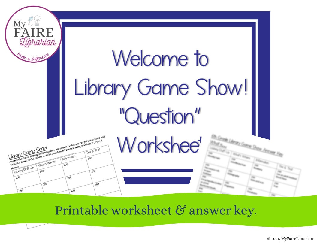 Library Skills Assessment Game Bundle for Grades 2-6 End of Year ...