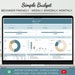 Blue Simple Budget Tracker, Beginners Monthly Budget Spreadsheet, Bi ...