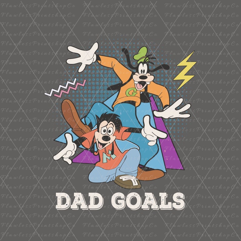 Retro Goofy Dad Goals PNG, Dad Father's Day Gift Png ,funny Daddy Png ...