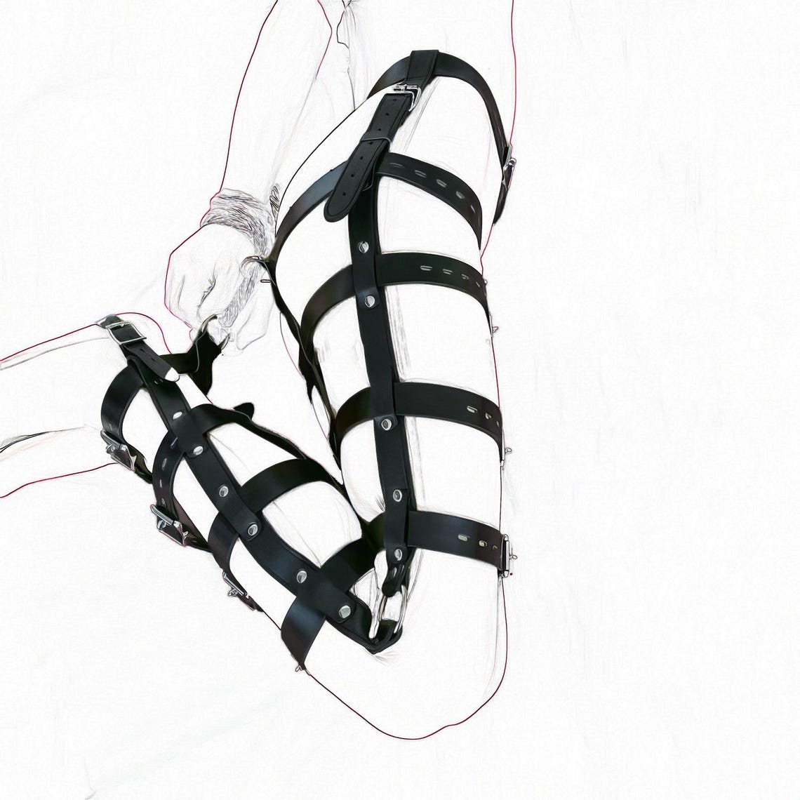 Fully Wrapped Leg Restraints, Leather Bondage Gear, BDSM Bondage Gear ...