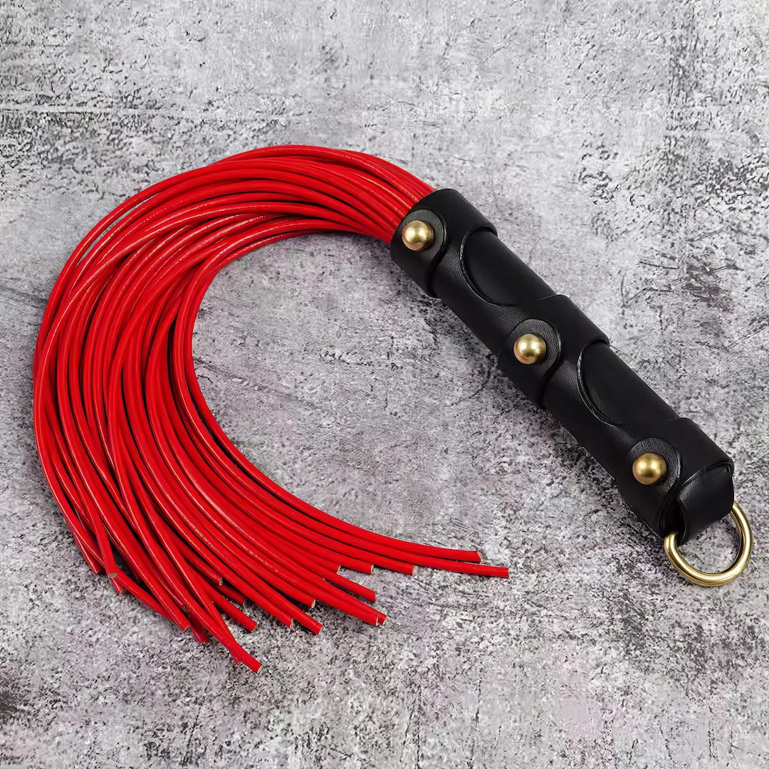 Handmade Leather Whip: Cowhide BDSM Tool With Copper Hardware - Etsy