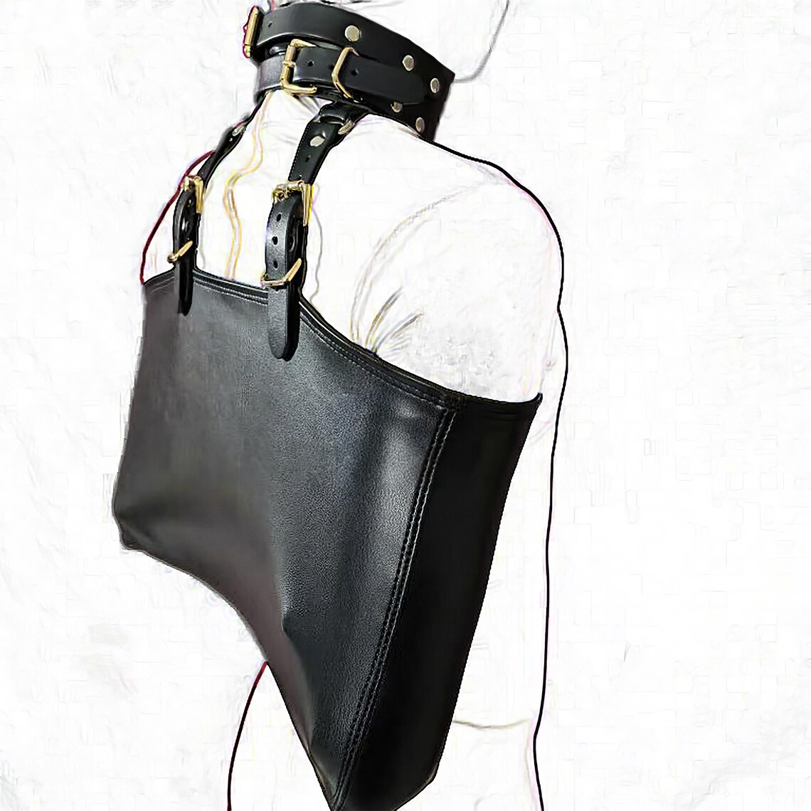 BDSM Leather Hand Restriction, Body Bondage Suit, Leather Full Bundle ...