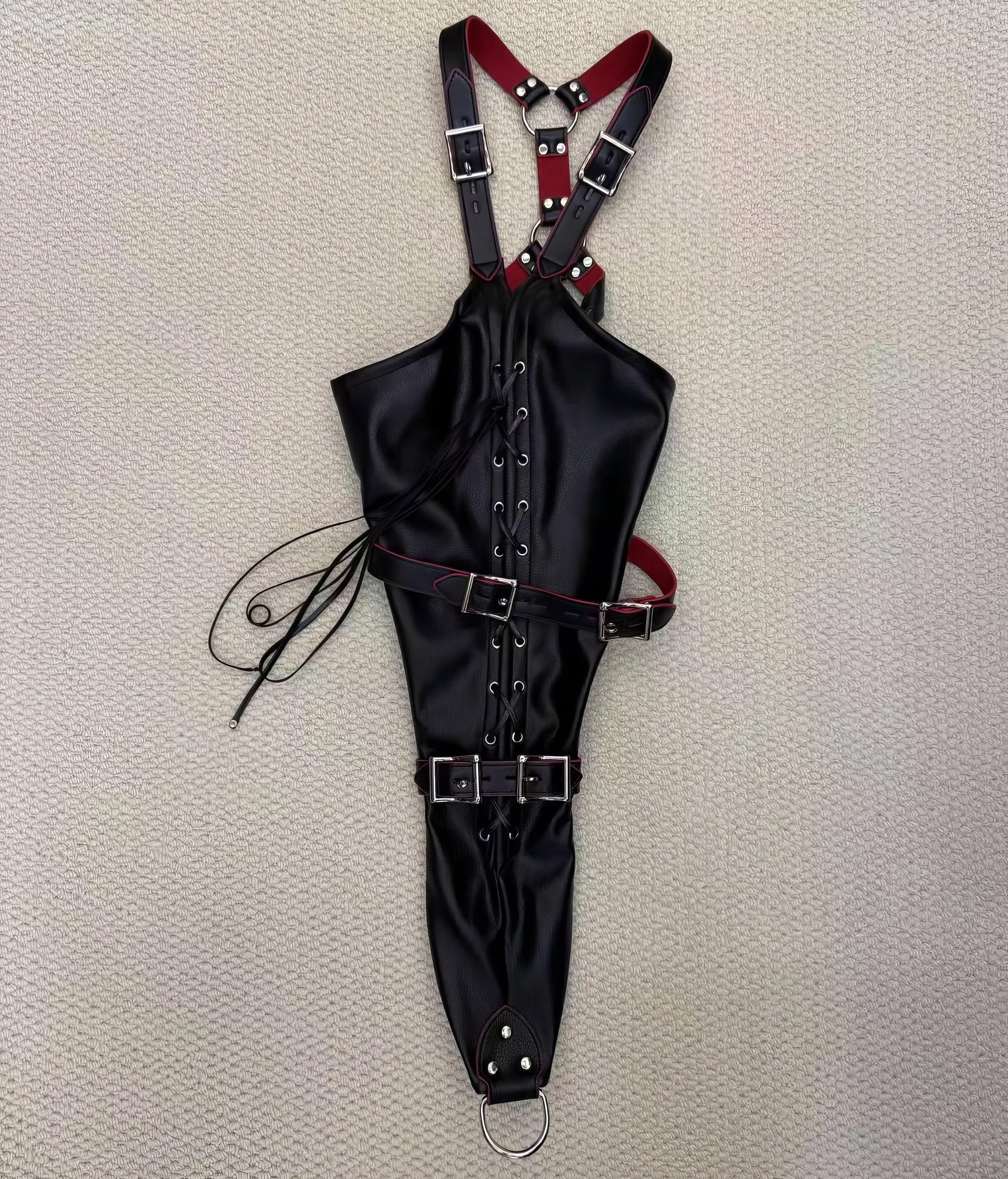 Black Restraint Gloves, Arm Restraint Gear, BMSD Bondage Gear, Leather ...