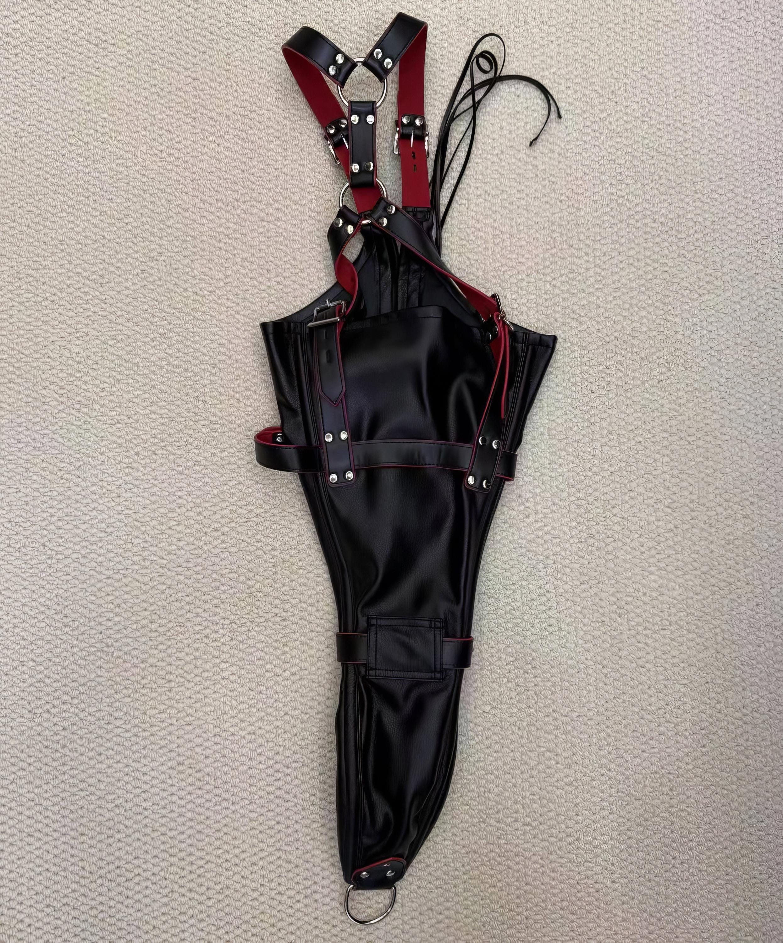 Black Restraint Gloves, Arm Restraint Gear, BMSD Bondage Gear, Leather ...