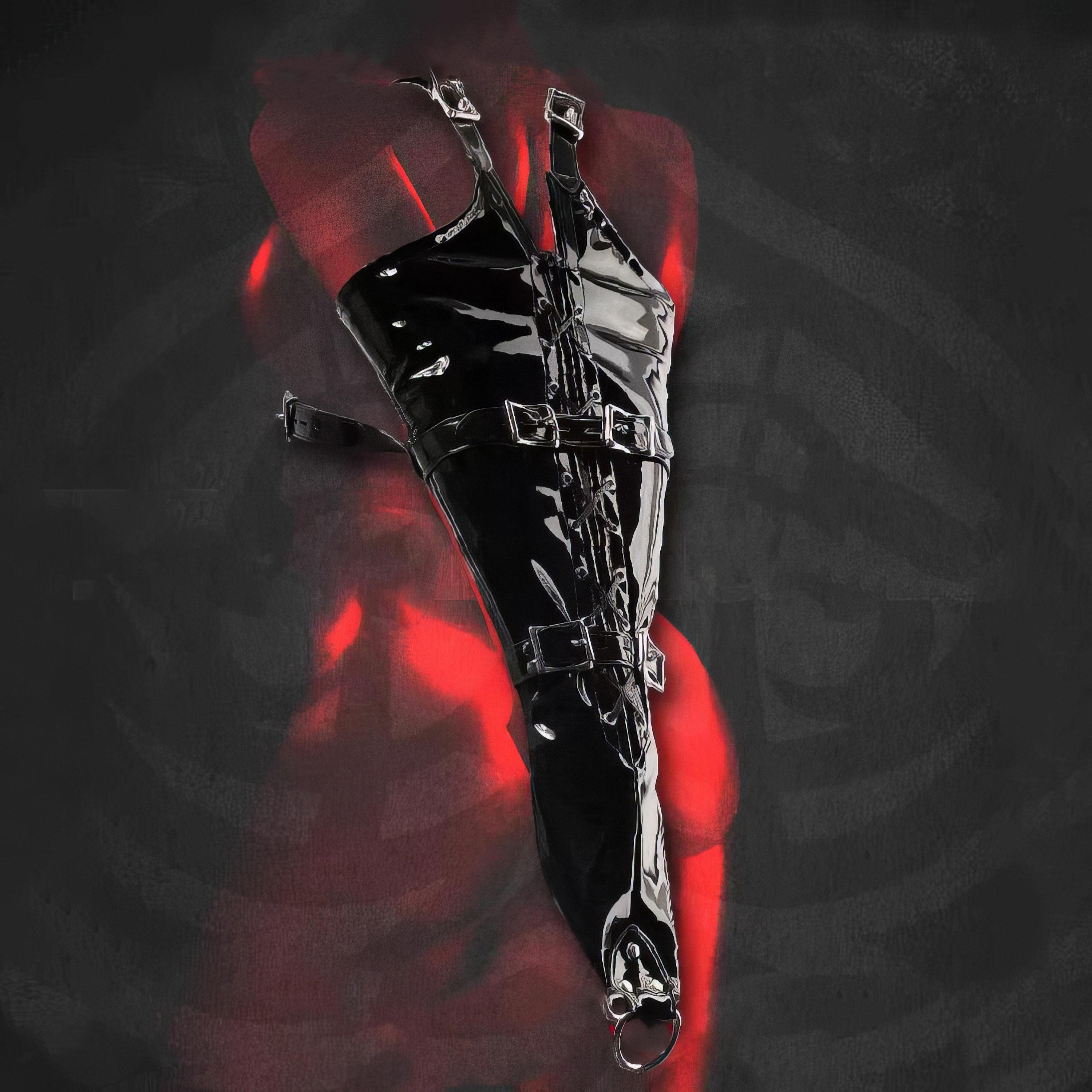 Black Restraint Gloves, Arm Restraint Gear, BMSD Bondage Gear, Leather ...