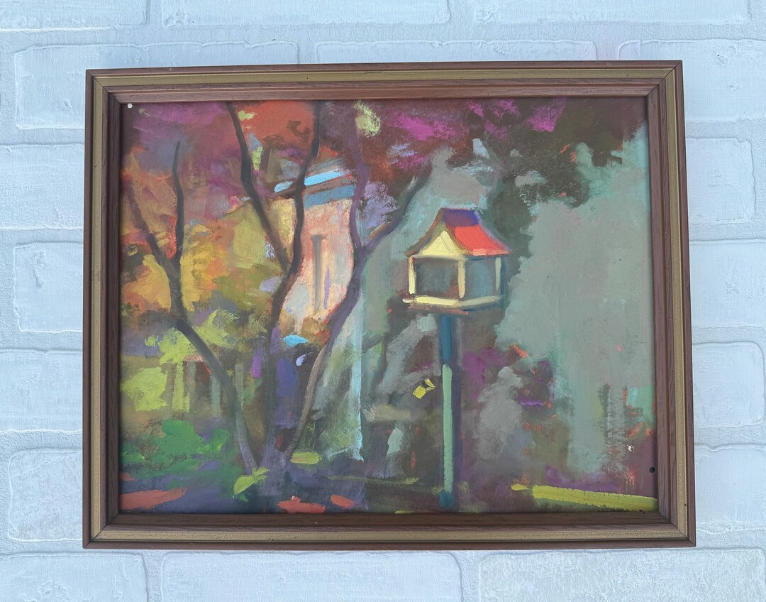 Abstract Birdhouse Watercolor Original Painting - Etsy