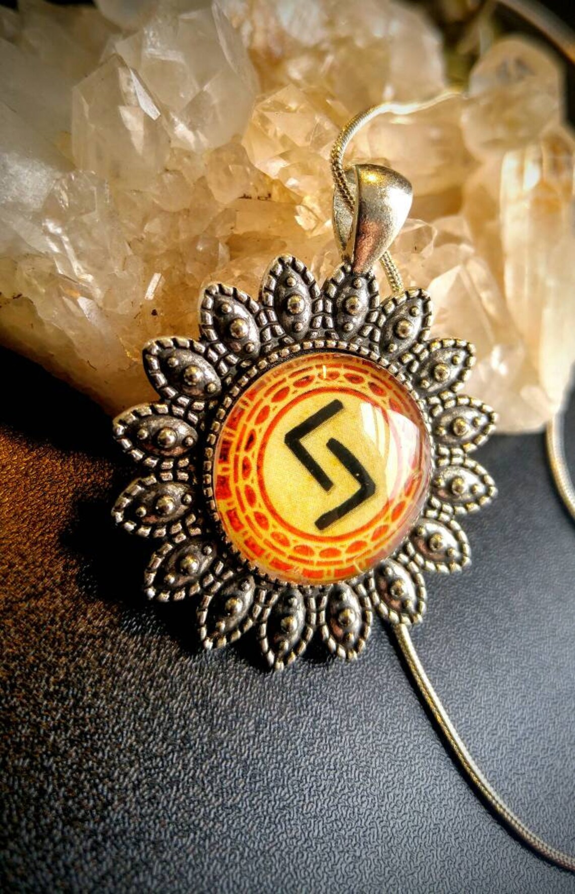 JERA Rune Symbol Pendant Patience Right Timing Creativity - Etsy