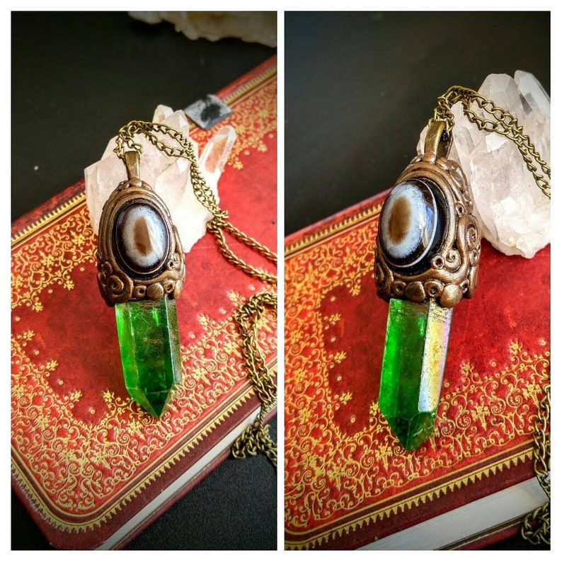 Eye Agate Talisman Against the Evil Eye Pendulum Crystal - Etsy