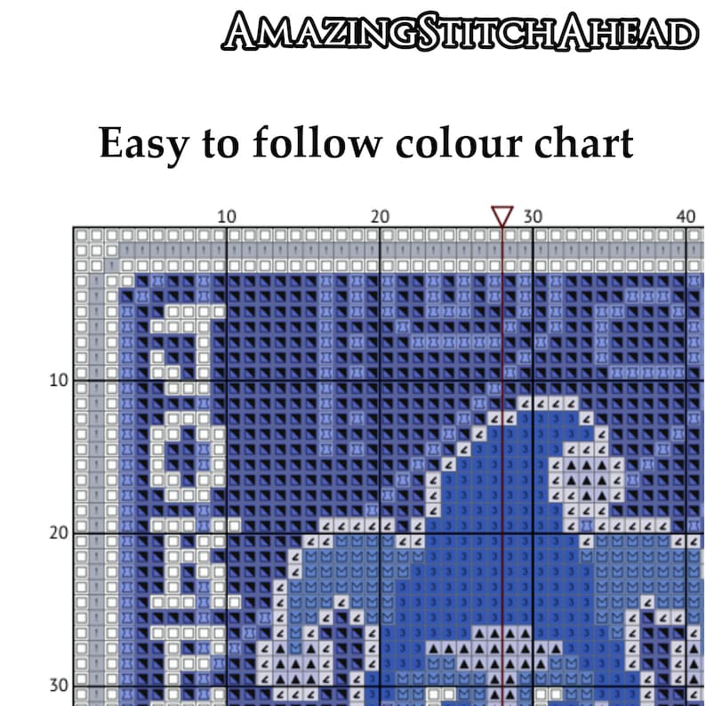 Balatro Blueprint Joker Card Cross Stitch Pattern instant PDF Download ...