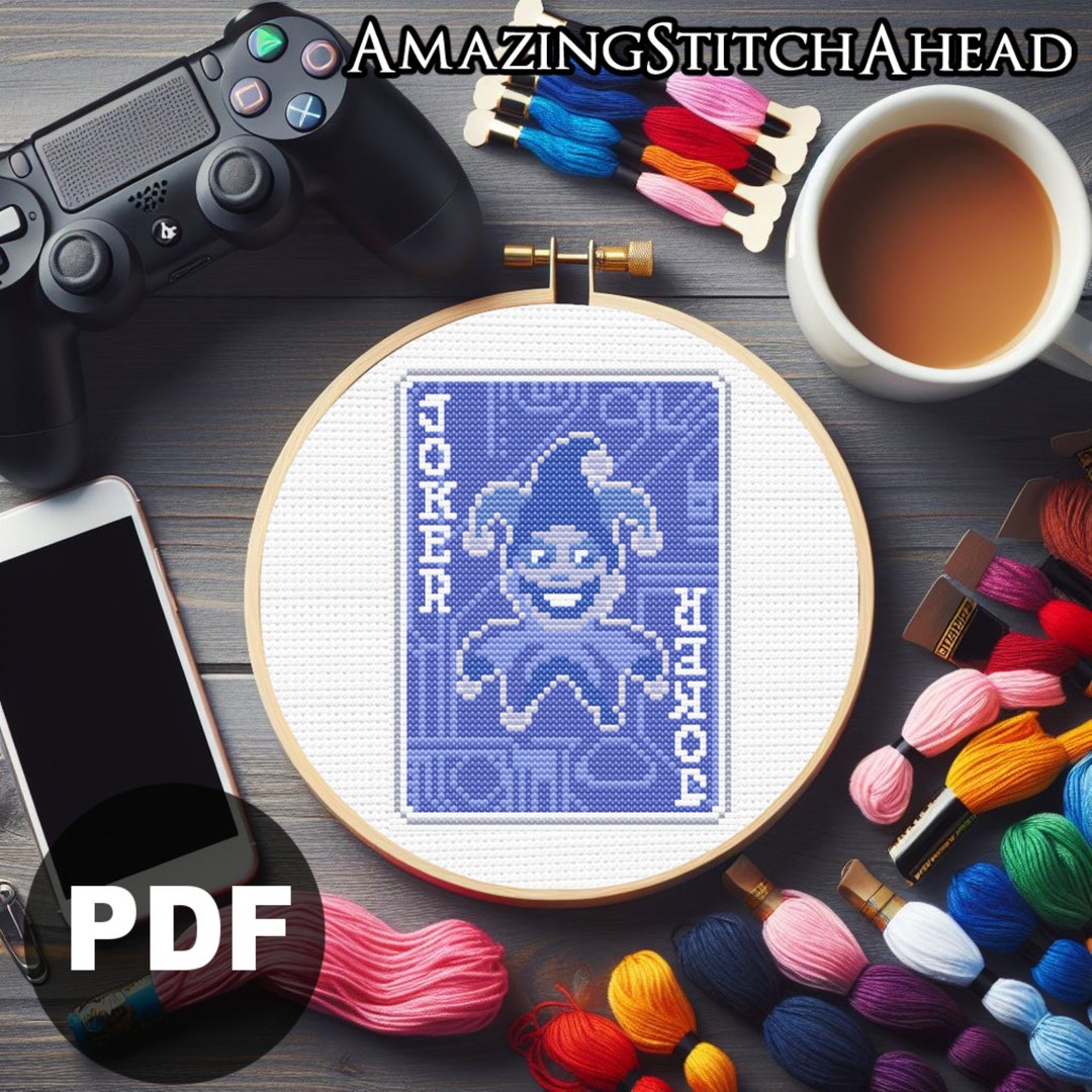 Balatro Blueprint Joker Card Cross Stitch Pattern instant PDF Download ...