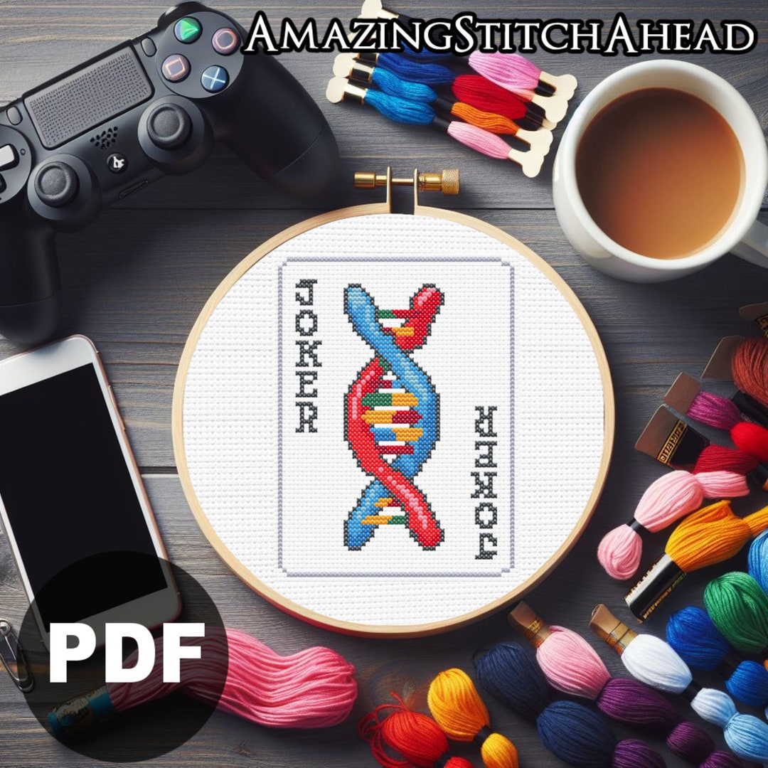 Balatro DNA Joker Card Cross Stitch Pattern instant PDF Download - Etsy