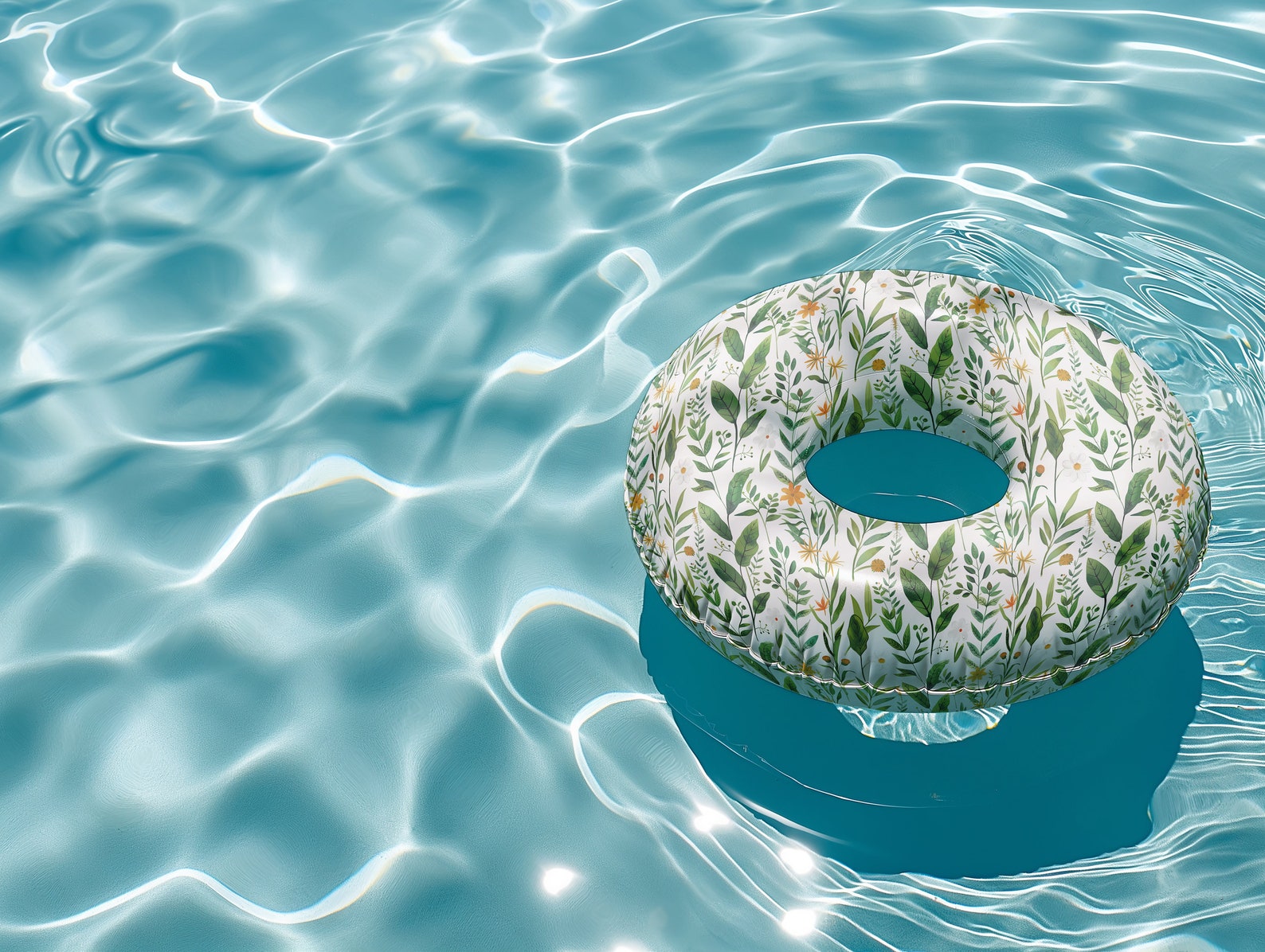PSD Mockup White Inflatable Swim Ring, Pool Accessory Template, PSD ...