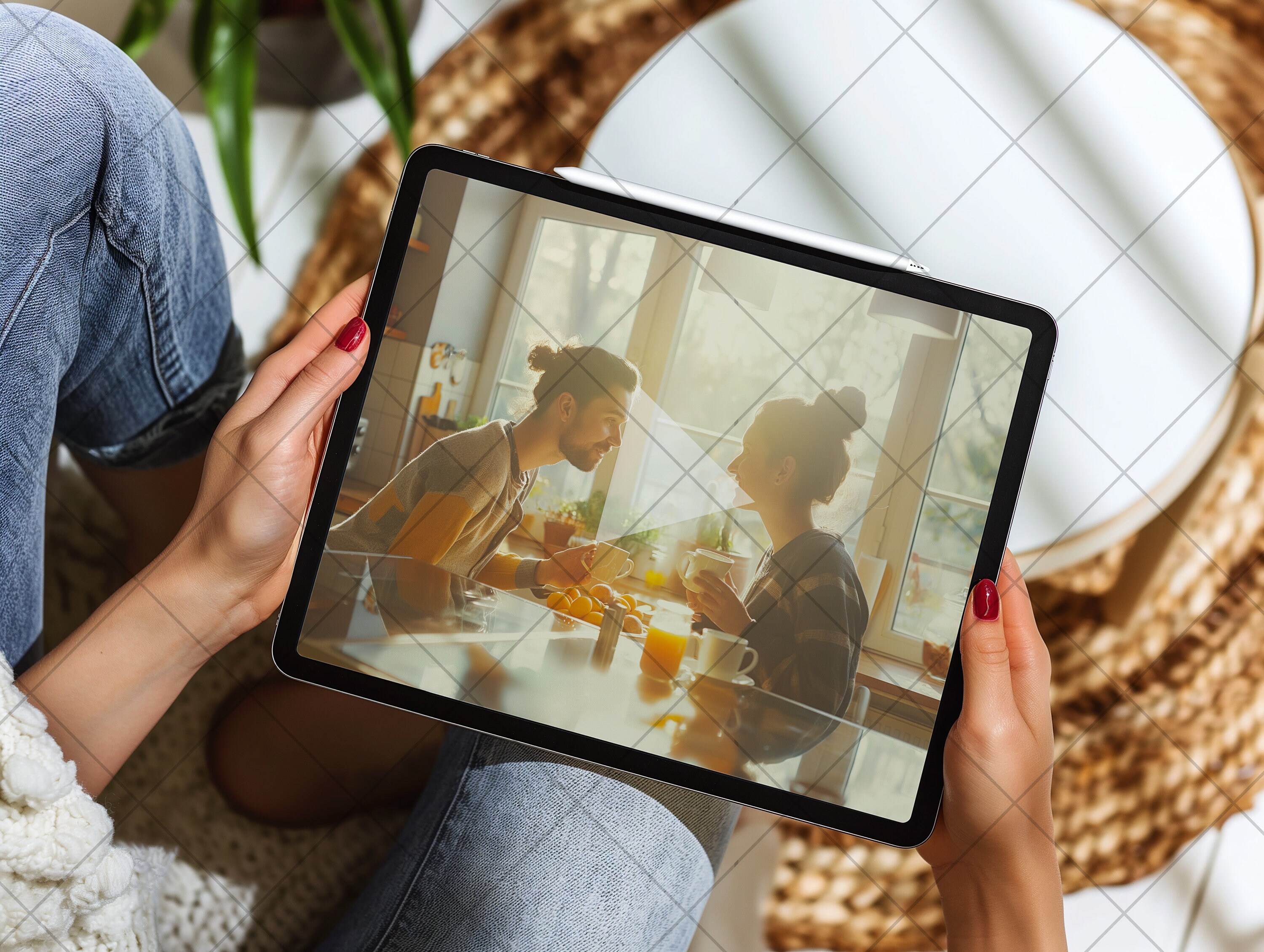 IPad White Screen Mockup PSD, PSD Smart Object, Aesthetic iPad Mock Up ...