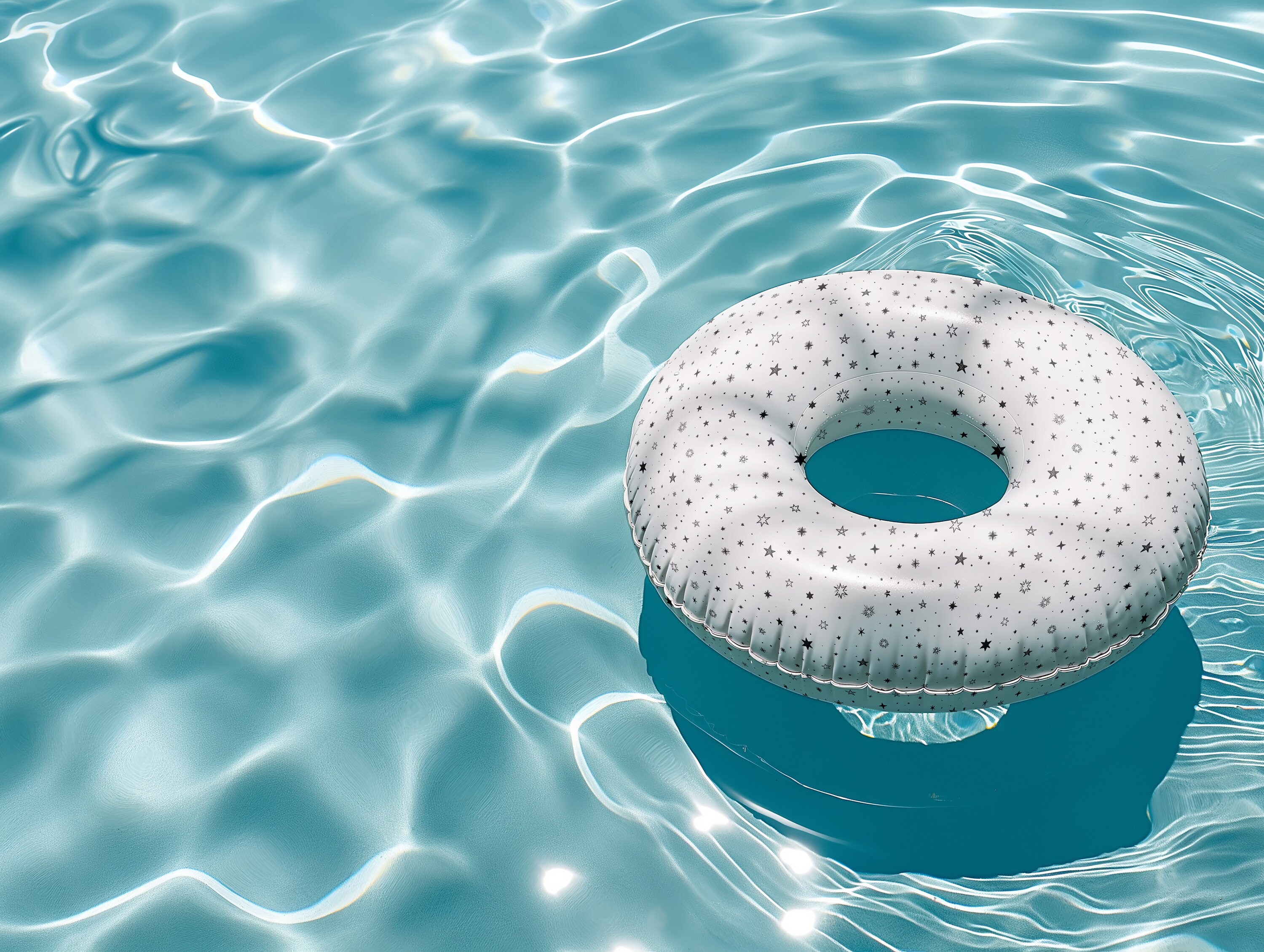 PSD Mockup White Inflatable Swim Ring, Pool Accessory Template, PSD ...