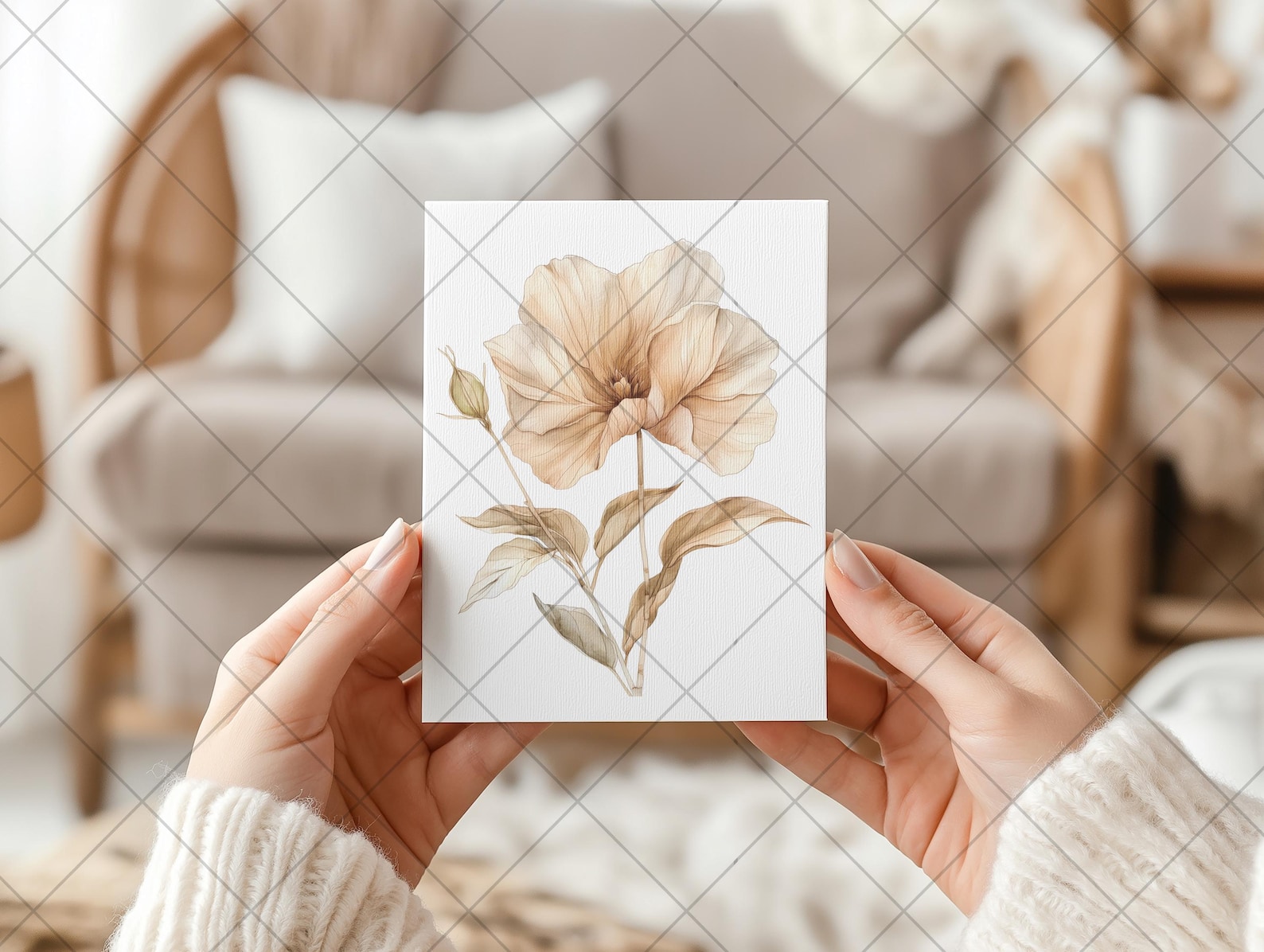 PSD Mockup White Paper Postcard, Postcard Template PSD, Mockup Postcard ...