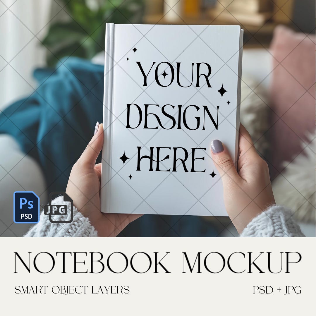 PSD White Notebook Mockup, Journal Mockup, Hardcover Notebook Mockup ...
