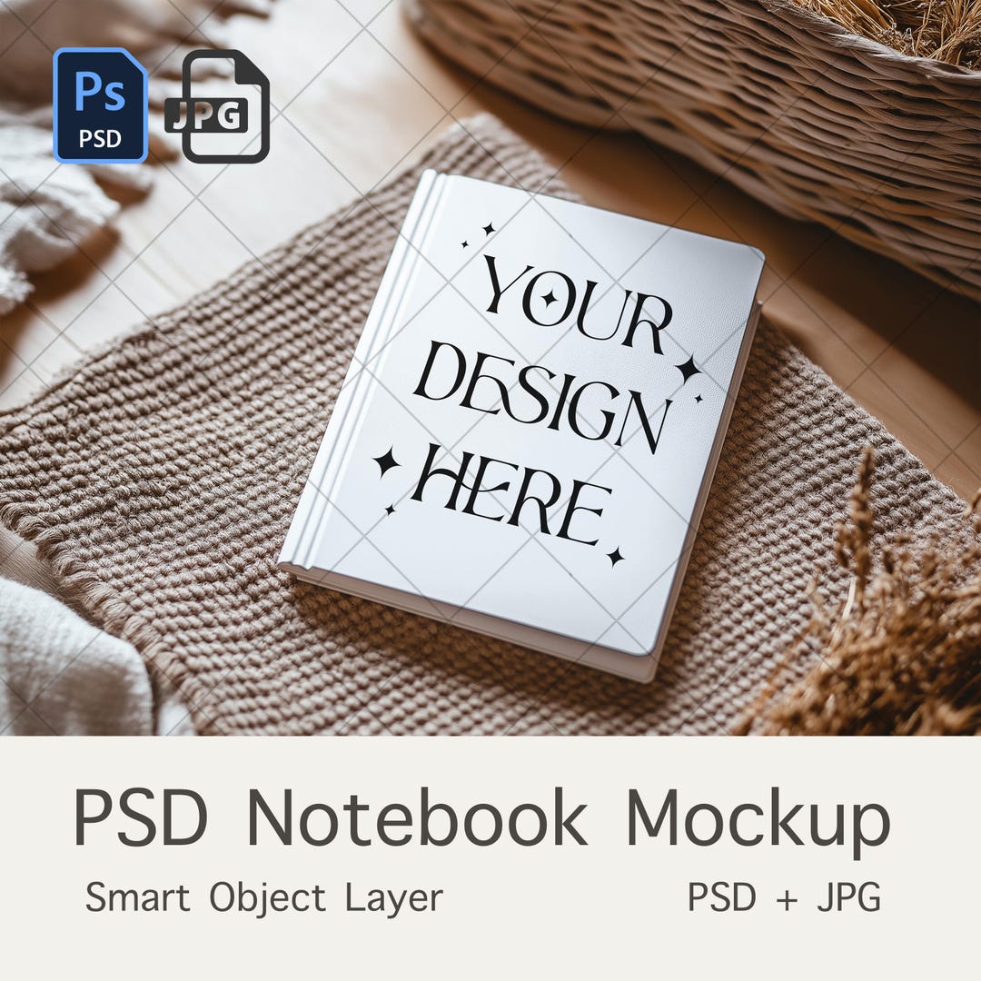 PSD White Notebook Mockup, Journal Mockup, Hardcover Notebook Mockup ...