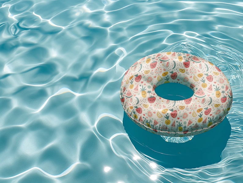 PSD Mockup White Inflatable Swim Ring, Pool Accessory Template, PSD ...