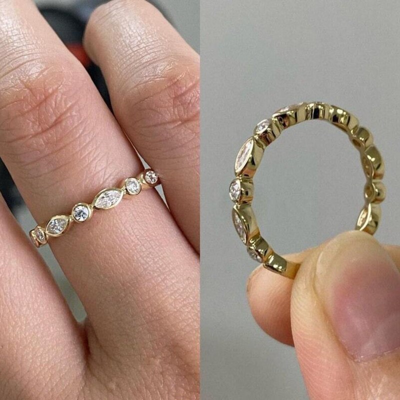 Dot Dash Ring - Etsy