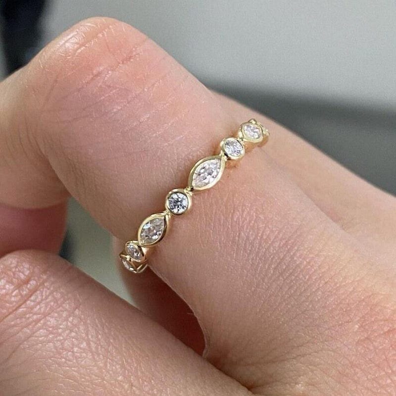 Dot Dash Ring - Etsy