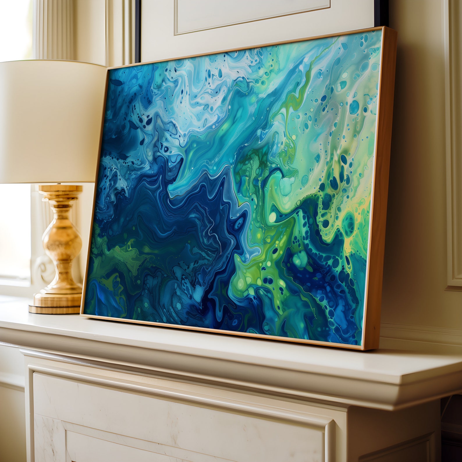 Ocean Currents: Abstract Resin Art Print 2 - Etsy