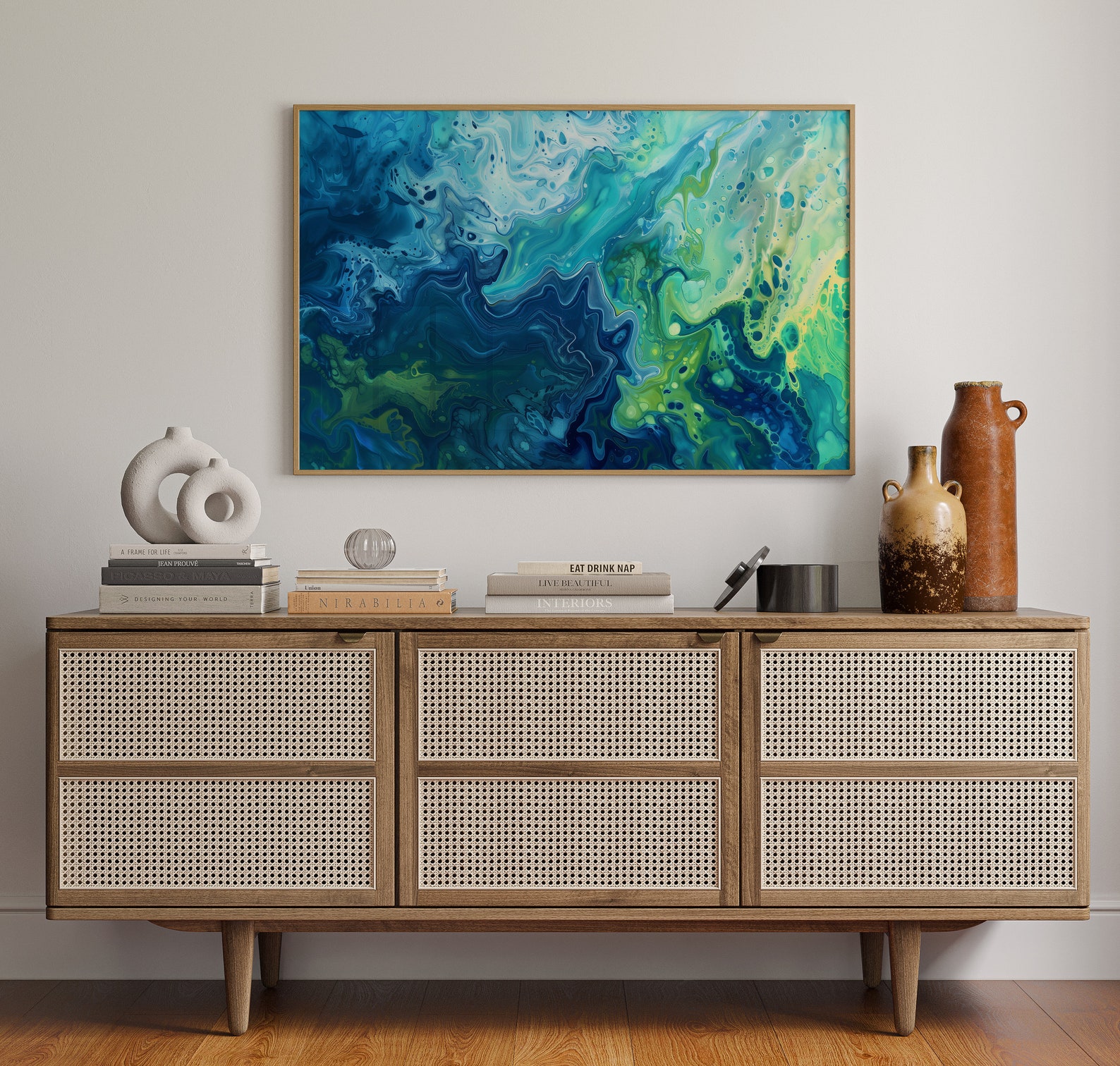 Ocean Currents: Abstract Resin Art Print 2 - Etsy