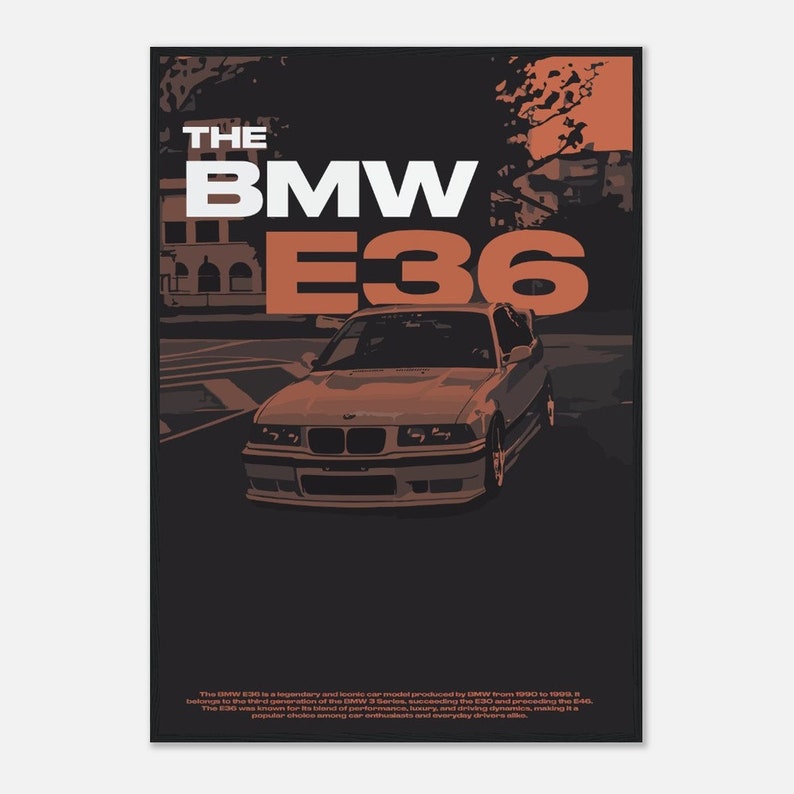 BMW E36 | Poster | Print | Digital Print | BMW | M3 - Etsy