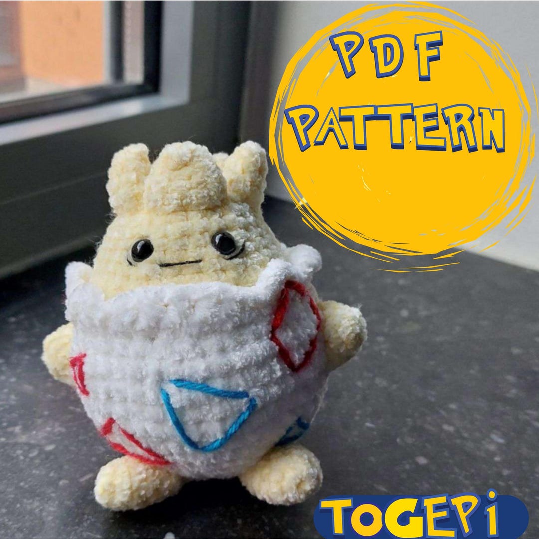 Togepi Amigurumi Crochet Pattern Low Sew Crochet Low Sew Pattern Cute ...