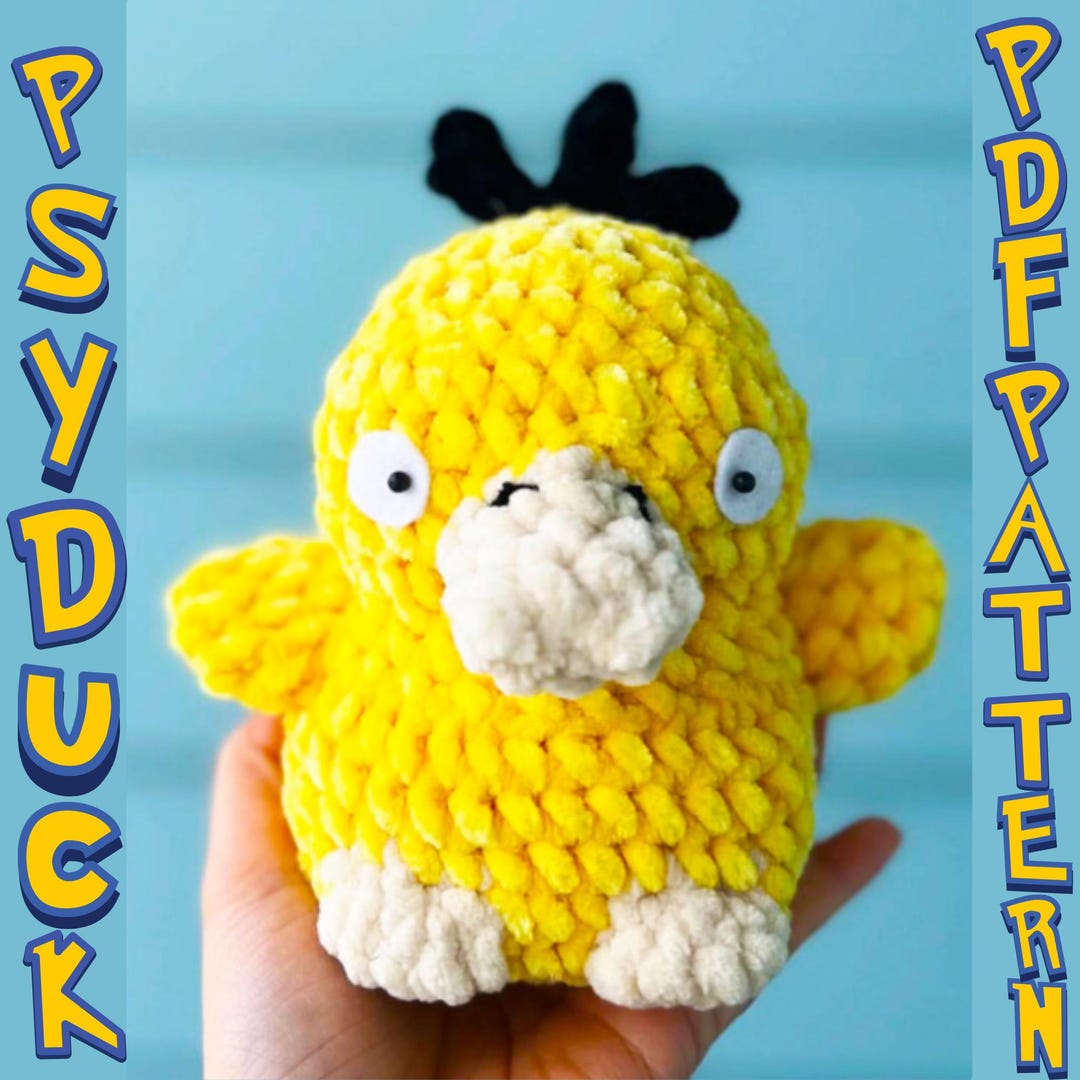 Psyduck Amigurumi Crochet Pattern PDF Plush Toy Pattern Cute Psyduck ...