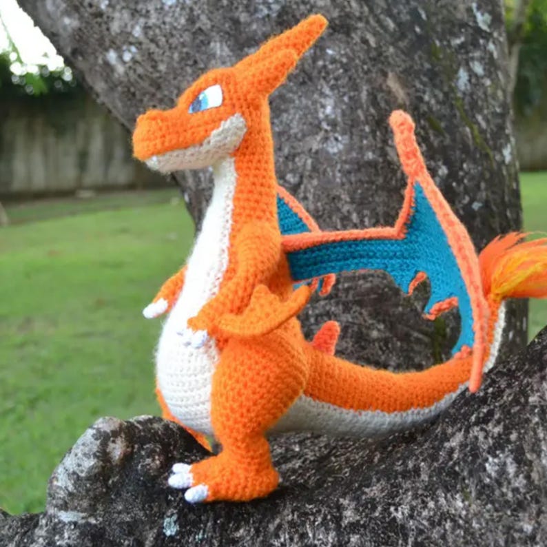 Crochet Pattern Mega Charizard Amigurumi Doll-crochet Plush Toy ...