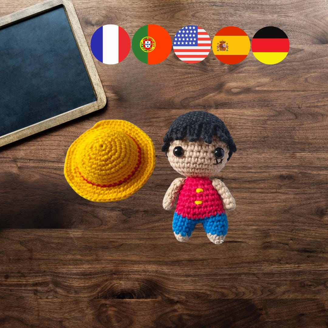 One Piece Luffy Crochet Pattern, Amigurumi Luffy Doll PDF, Luffy ...