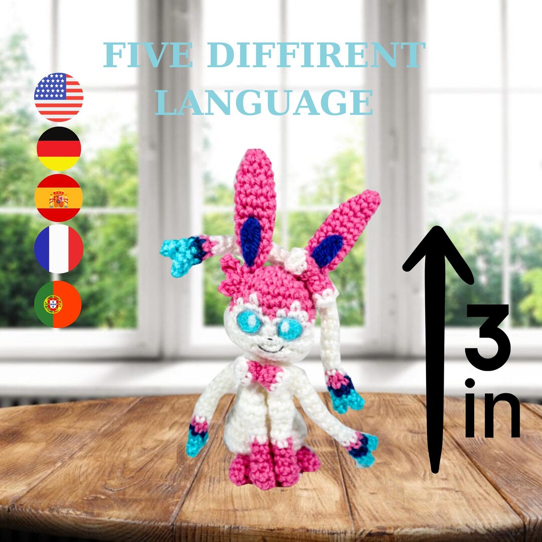 Sylveon Amigurumi Crochet Pattern – Cute Kawaii Fairy Pokemon Plush PDF ...